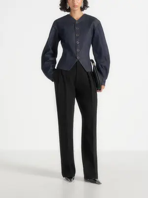 Manière De Voir Aya Denim Hourglass Jacket - Indigo