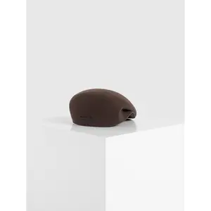 Manière De Voir Amos Wool Flat Cap - Brown