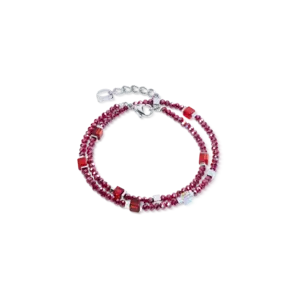 COEUR DE LION Joyful Colours Flex Bracelet - Red-silver