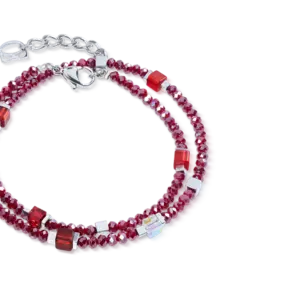 COEUR DE LION Joyful Colours Flex Bracelet - Red-silver