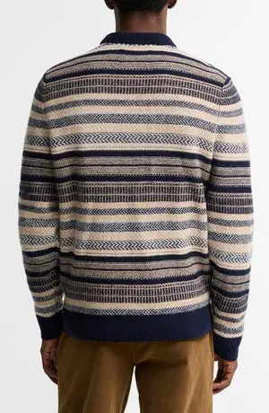 Barbour Highsted Fair Isle Wool Crewneck Sweater