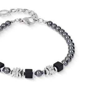 COEUR DE LION Beads & Pearls Spike Bracelet - Grey-silver