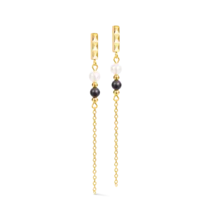 COEUR DE LION Precious Fusion Offset Slider Stud Earrings - Onyx