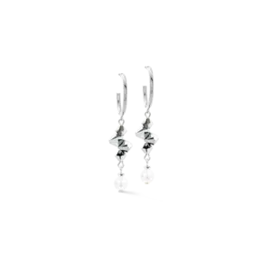 COEUR DE LION Hoop Earrings Dancing Crystals Fusion - Silver