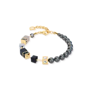 COEUR DE LION Geocube® Precious Fusion Pearls Bracelet - Grey-gold