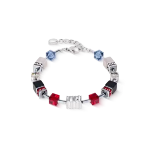 COEUR DE LION Geocube® Iconic Wave Bracelet - Grey-red