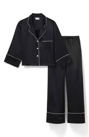 PETITE PLUME Celine Silk Pajama Set