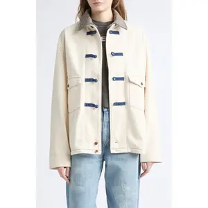 KURO Loose Denim Jacket With Adjustable Collar