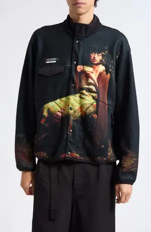 Undercover Cindy Sherman Graphic Fleece Blouson Jacket - Black