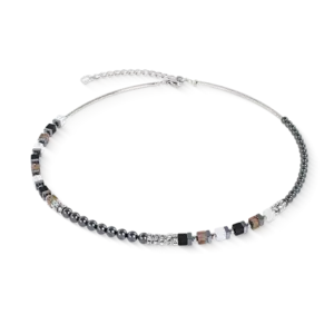 COEUR DE LION Necklace Precious Fusion Offset - Grey-silver