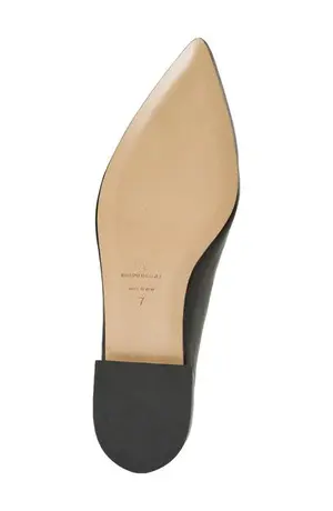 Bruno Magli Jianna Leather T-strap Mary Jane Flat - Black