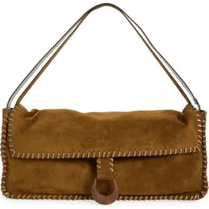 Staud Harlow Leather Messenger Bag - Cigar