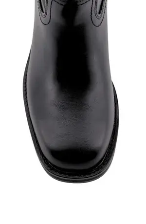 SHU SHOP Zadie Faux Leather Knee High Boot - Black
