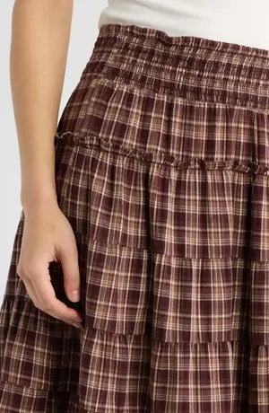 BDG URBAN OUTFITTERS Ella Tiered Midi Skirt