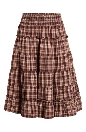 BDG URBAN OUTFITTERS Ella Tiered Midi Skirt