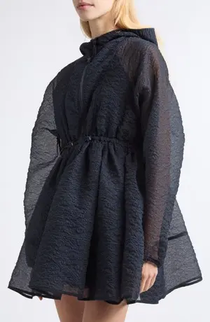 Cecilie Bahnsen Freesia Brodia Matelass Quarter Zip Minidress