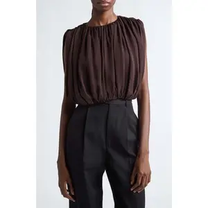 HEIRLOME Penny Silk Top - Ganache