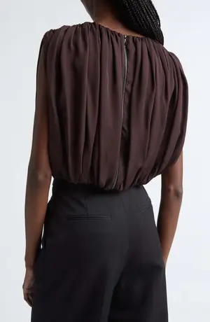 HEIRLOME Penny Silk Top - Ganache