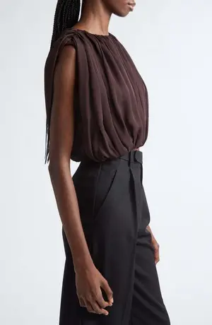 HEIRLOME Penny Silk Top - Ganache