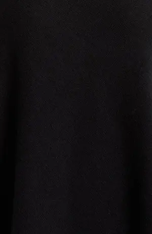 Nordstrom Wool & Cashmere Asymmetrical Poncho - Black