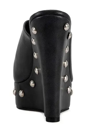 AZALEA WANG Riala Faux Leather Studded Wedge Mule