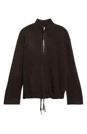 LESET Jesse Half-zip Wool Sweater - Chocolate