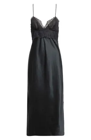 Khaite Joelle Lace Detail Empire Waist Dress