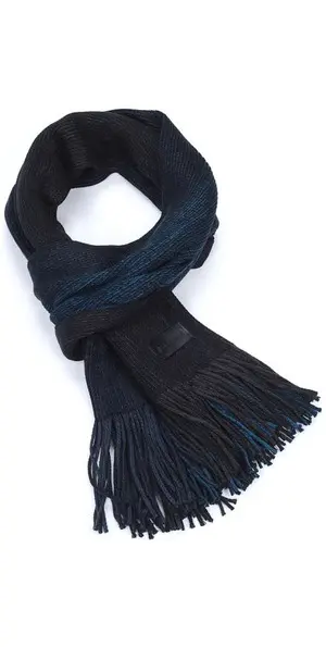 MIO MARINO King Striped Knit Scarf