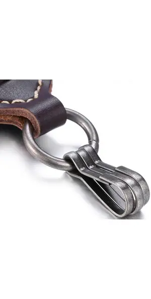 MIO MARINO Monogram Genuine Leather Keychain