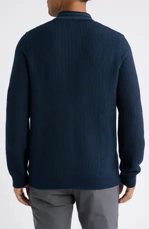 RHONE Back Nine Knit Polo - True Navy