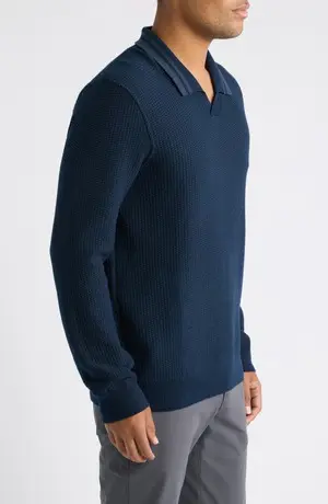 RHONE Back Nine Knit Polo - True Navy