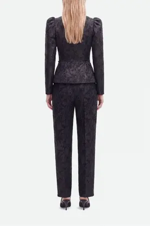NOCTURNE Jacquard High Waist Carrot Trousers