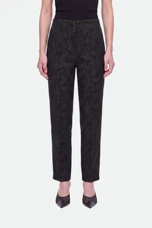 NOCTURNE Jacquard High Waist Carrot Trousers