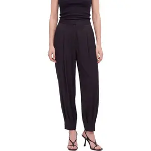 NOCTURNE Belted Harem Trousers - Black