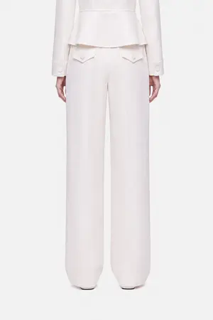 NOCTURNE Double Pleat Wide Leg Trousers
