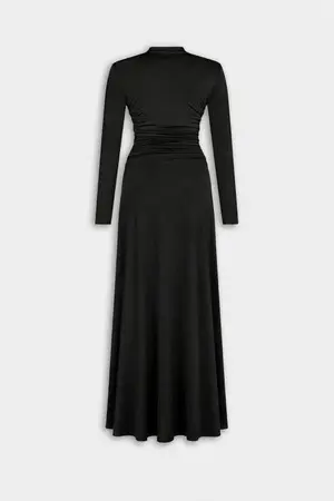 NOCTURNE Draped V Neck Maxi Dress