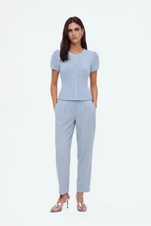 NOCTURNE Belt Detail Double Pleat Trousers