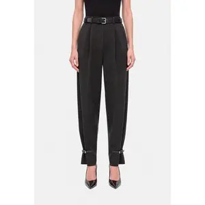 NOCTURNE Belt Detail Trousers - Black