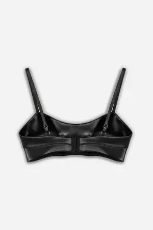 NOCTURNE String Strap Crop Top - Black