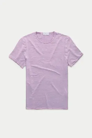 WOLF VS. GOAT (WVG) Short Sleeve Linen Roll Neck Tee Shirt