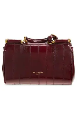 Dolce & Gabbana Small Sicily Anguilla Eel Skin Top Handle Bag