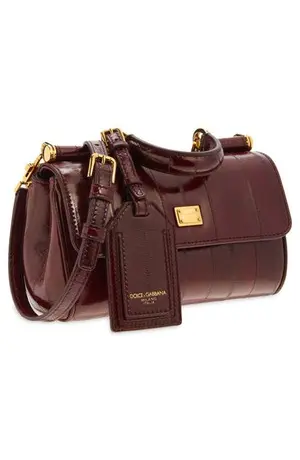 Dolce & Gabbana Small Sicily Anguilla Eel Skin Top Handle Bag