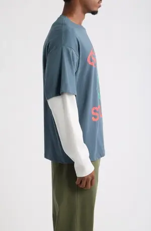 SANTO STUDIO Wolf Layered Graphic T-shirt