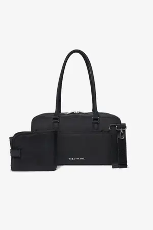 TIBA + MARL Riley Compact East-west Changing Bag Woven - Black