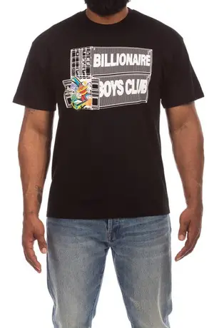 BILLIONAIRE BOYS CLUB Shipment Cotton Graphic T-shirt - Black