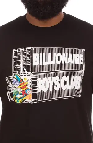 BILLIONAIRE BOYS CLUB Shipment Cotton Graphic T-shirt - Black