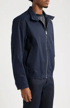 BOSS H-coiner Cotton Blend Bomber Jacket