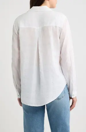 CLOTH & STONE Texture Button-up Shirt - White