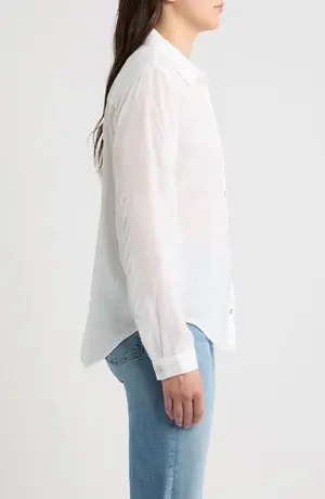 CLOTH & STONE Texture Button-up Shirt - White