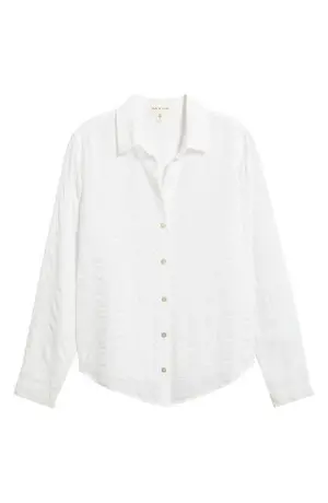 CLOTH & STONE Texture Button-up Shirt - White